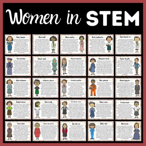 Women's History Month Biographies Bulletin Board | Famous Women In STEM ...