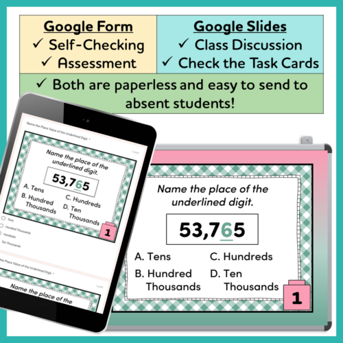 4th Grade Place Value Games with Task Cards to One Million Scoot | Made ...