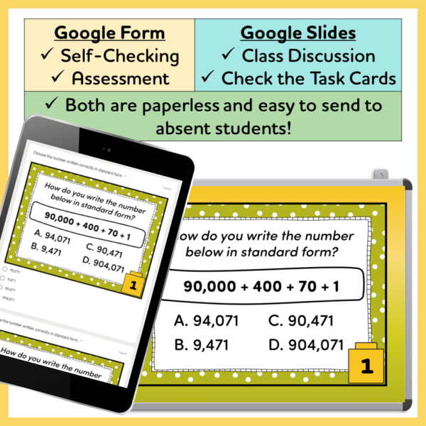 4th Grade Place Value Games with Task Cards to One Million Scoot | Made ...
