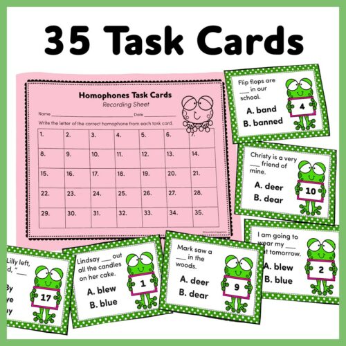 Homophones Activities and Games with Print and Digital Task Cards ...