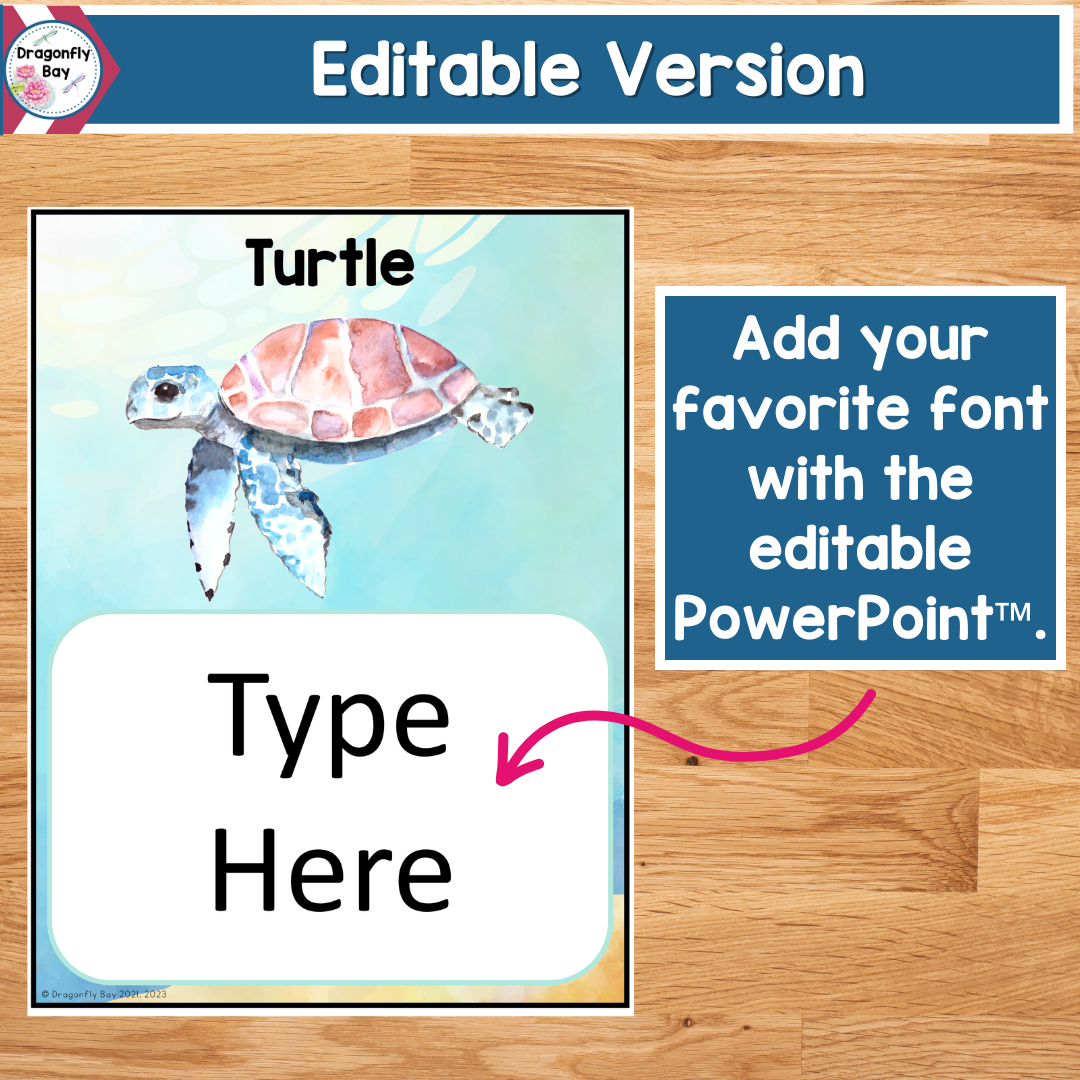 Ocean Alphabet Classroom Décor Posters in 12 Fonts EDITABLE | Made By ...