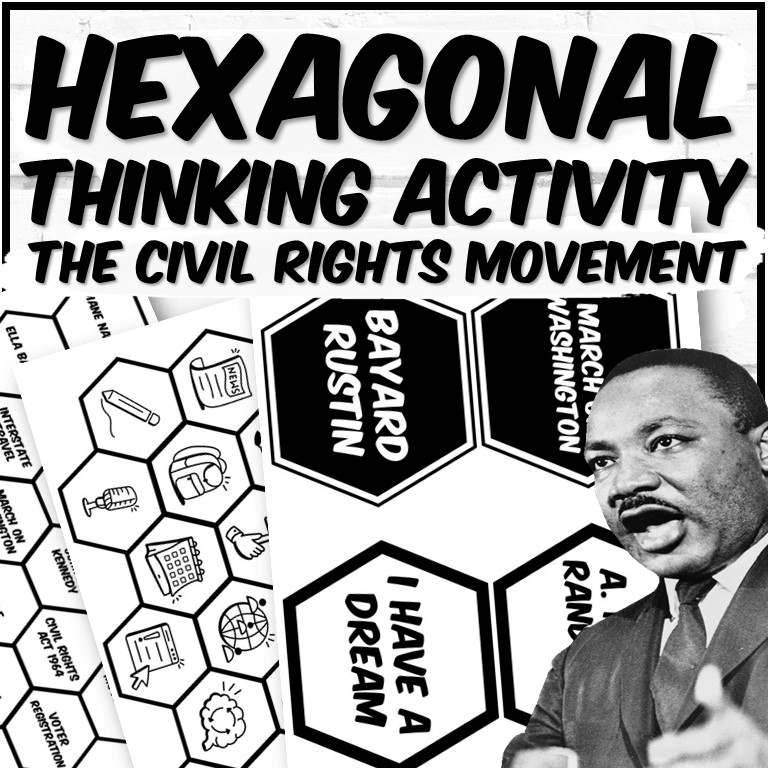 Civil Rights Hexagonal Thinking Activity & Writing Activity (Paper ...