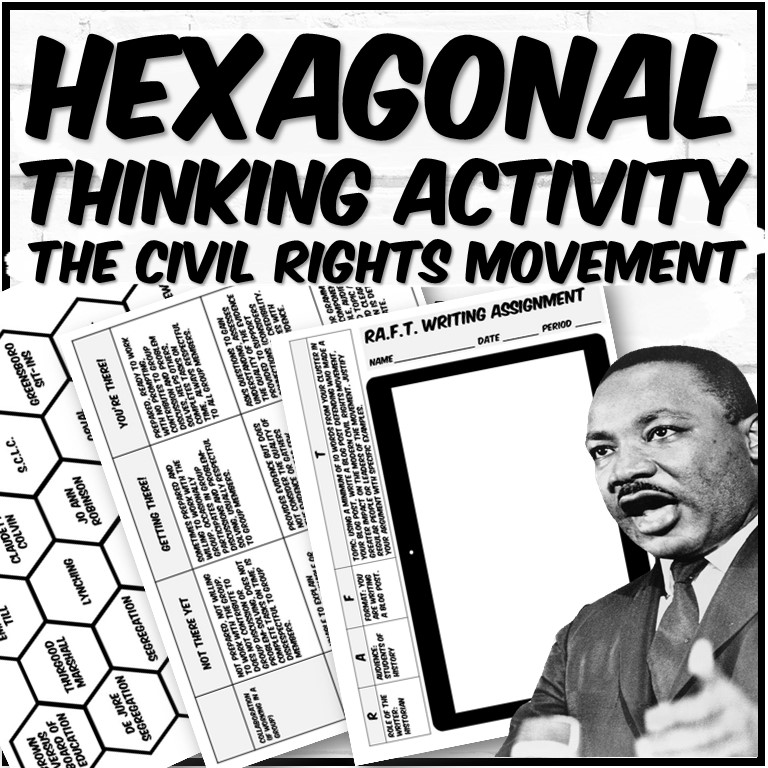 Civil Rights Hexagonal Thinking Activity & Writing Activity (Paper ...