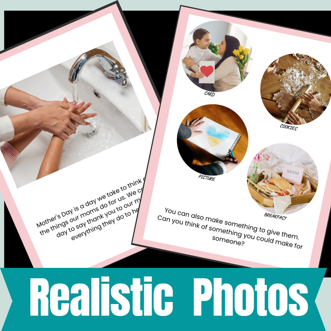 Mother's Day Social Skills Story Mini Book & Mothers Day Card to Color ...