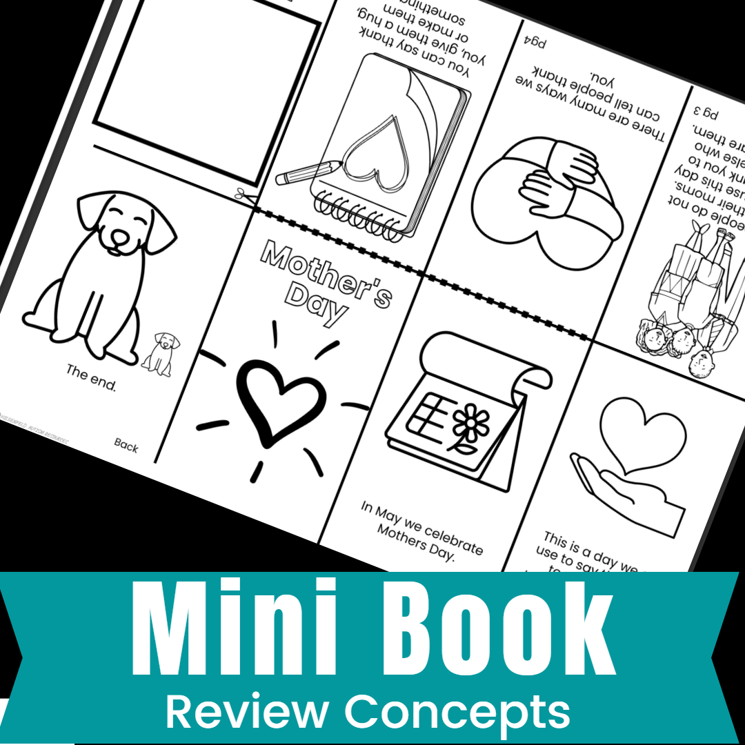 Mother's Day Social Skills Story Mini Book & Mothers Day Card to Color ...