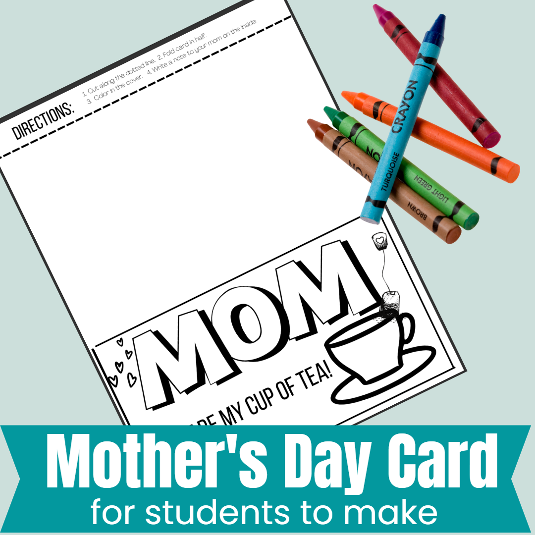 Mother's Day Social Skills Story Mini Book & Mothers Day Card to Color ...