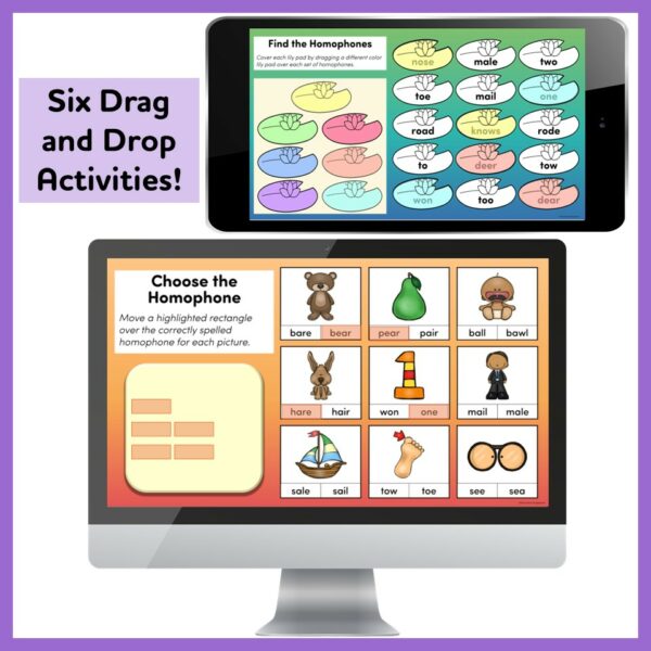 Homophone Worksheets, Literacy Centers, and Spelling Activities Print ...