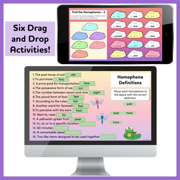 Homophone Worksheets, Literacy Centers, and Spelling Activities Print ...