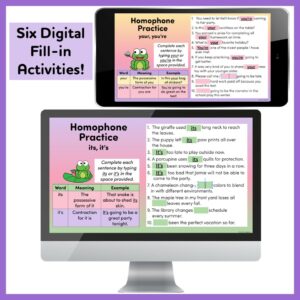 Homophone Worksheets, Literacy Centers, and Spelling Activities Print ...