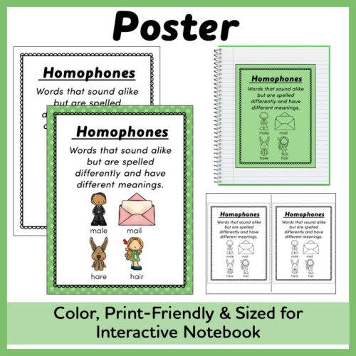 Homophone Worksheets, Literacy Centers, and Spelling Activities Print ...