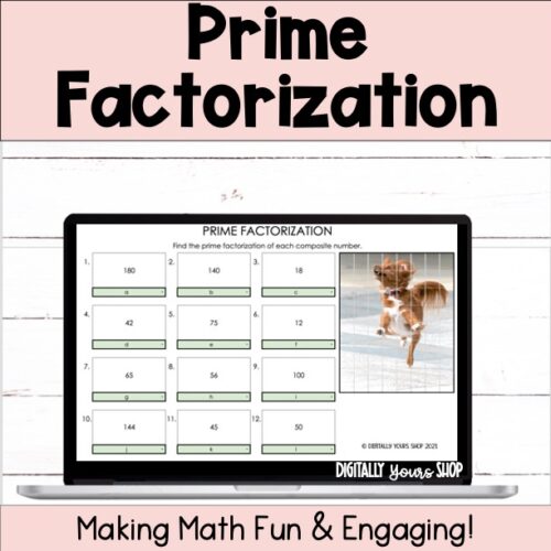 Prime Factorization Digital Self-Checking Activity | Made By Teachers
