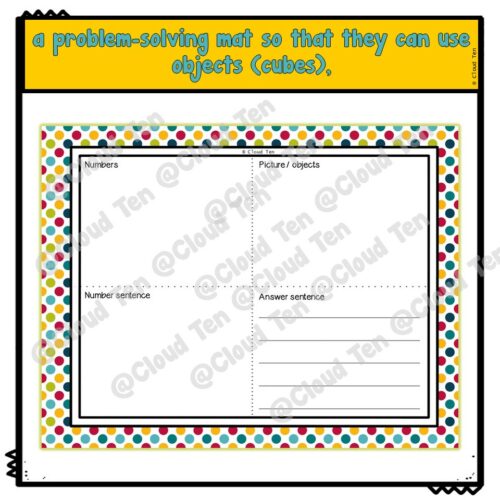 Result unknown joining word problem task cards | Made By Teachers