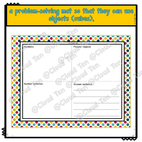 Result unknown joining word problem task cards | Made By Teachers