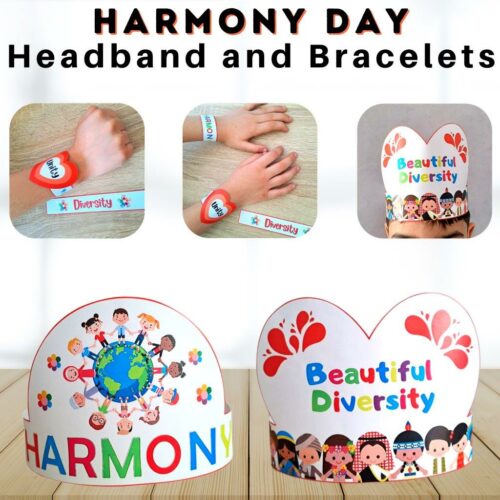 Harmony Day Headband and Bracelets, Harmony week Crown | Made By Teachers