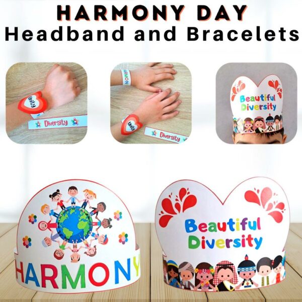 Harmony Day Headband and Bracelets, Harmony week Crown | Made By Teachers