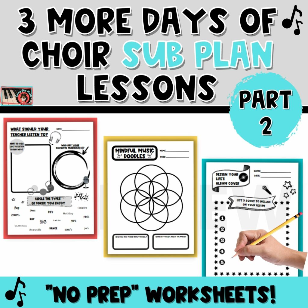 BUNDLE of Choir Sub Plans - over 15 days of NO PREP lessons for a year ...