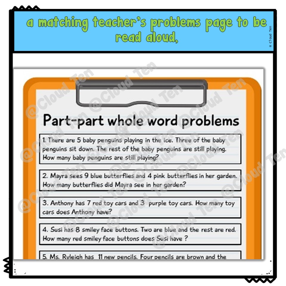 Part part whole word problems | Made By Teachers