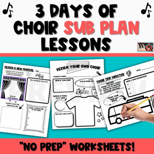 BUNDLE of Choir Sub Plans - over 15 days of NO PREP lessons for a year ...