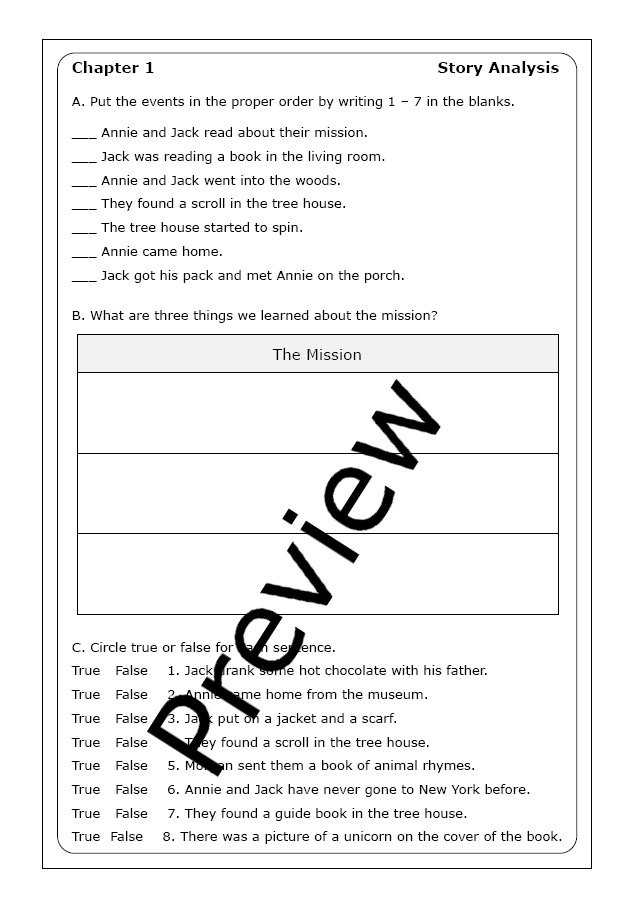 Merlin Mission #8 "Blizzard of the Blue Moon" worksheets | Made By Teachers