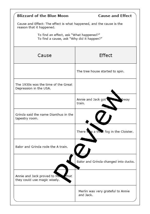 Merlin Mission #8 "Blizzard of the Blue Moon" worksheets | Made By Teachers