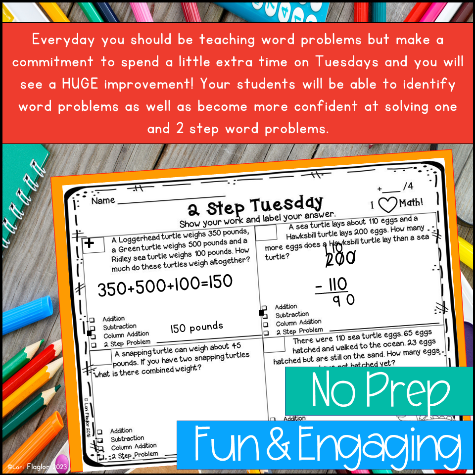 FREE Math Two-Step Word Problems | Made By Teachers