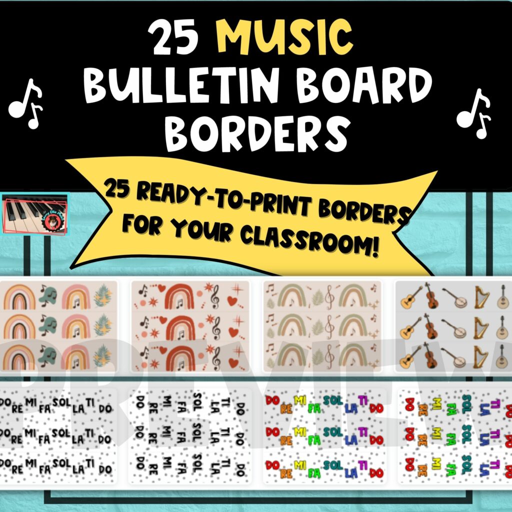 25 Music Bulletin Board Borders - ready to print & post | Made By Teachers