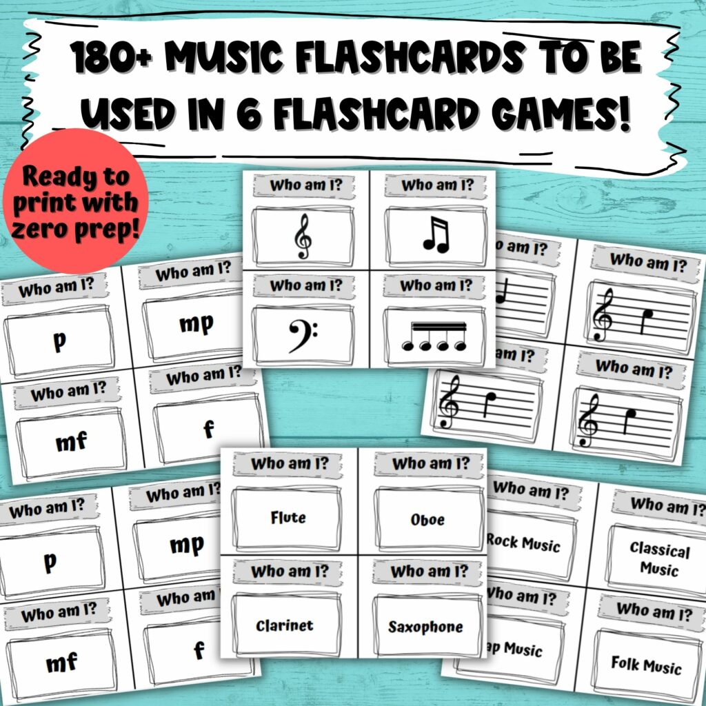 180+ Music Flashcards & 6 Games | Made By Teachers