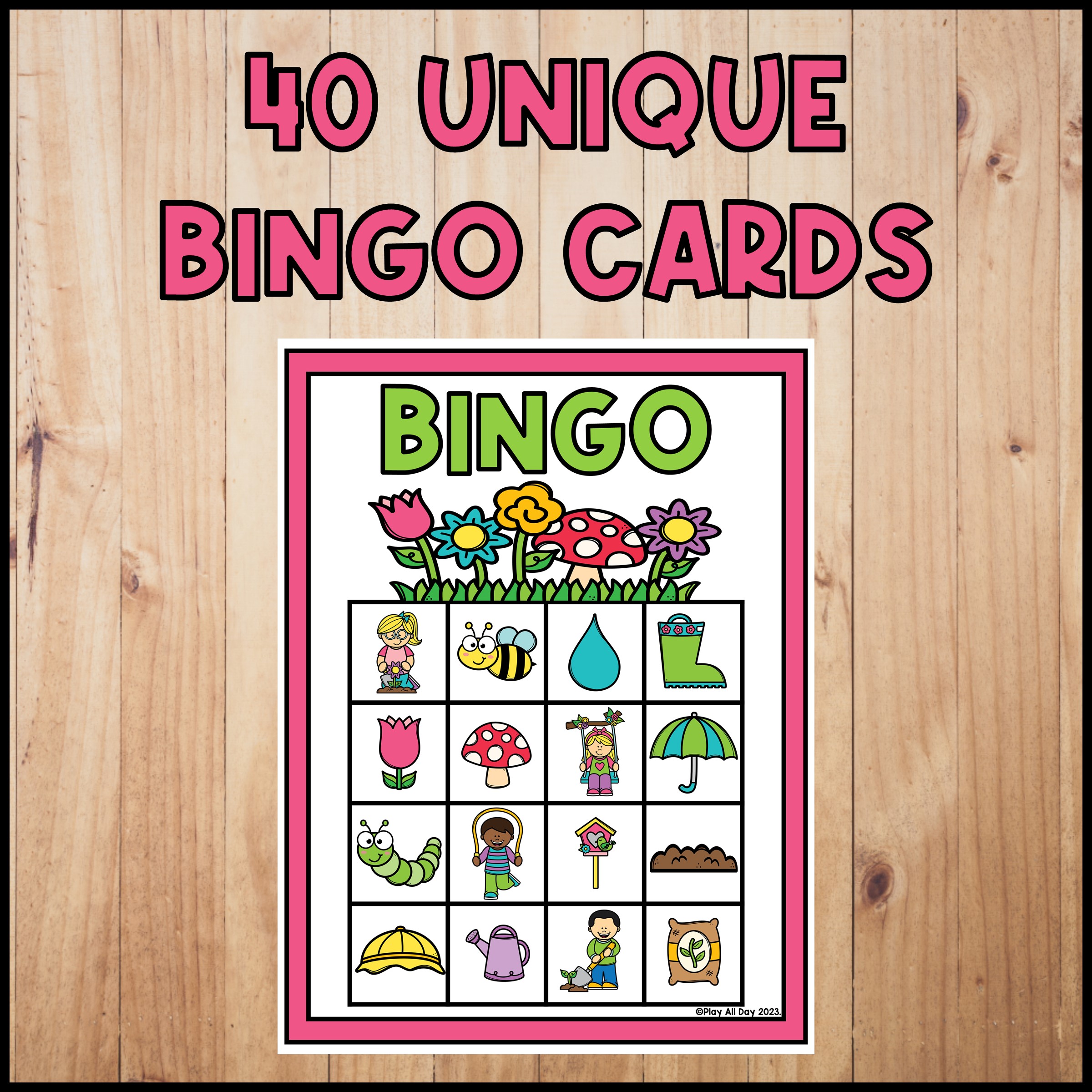 Spring Bingo Games with Digital Calling Cards | Made By Teachers