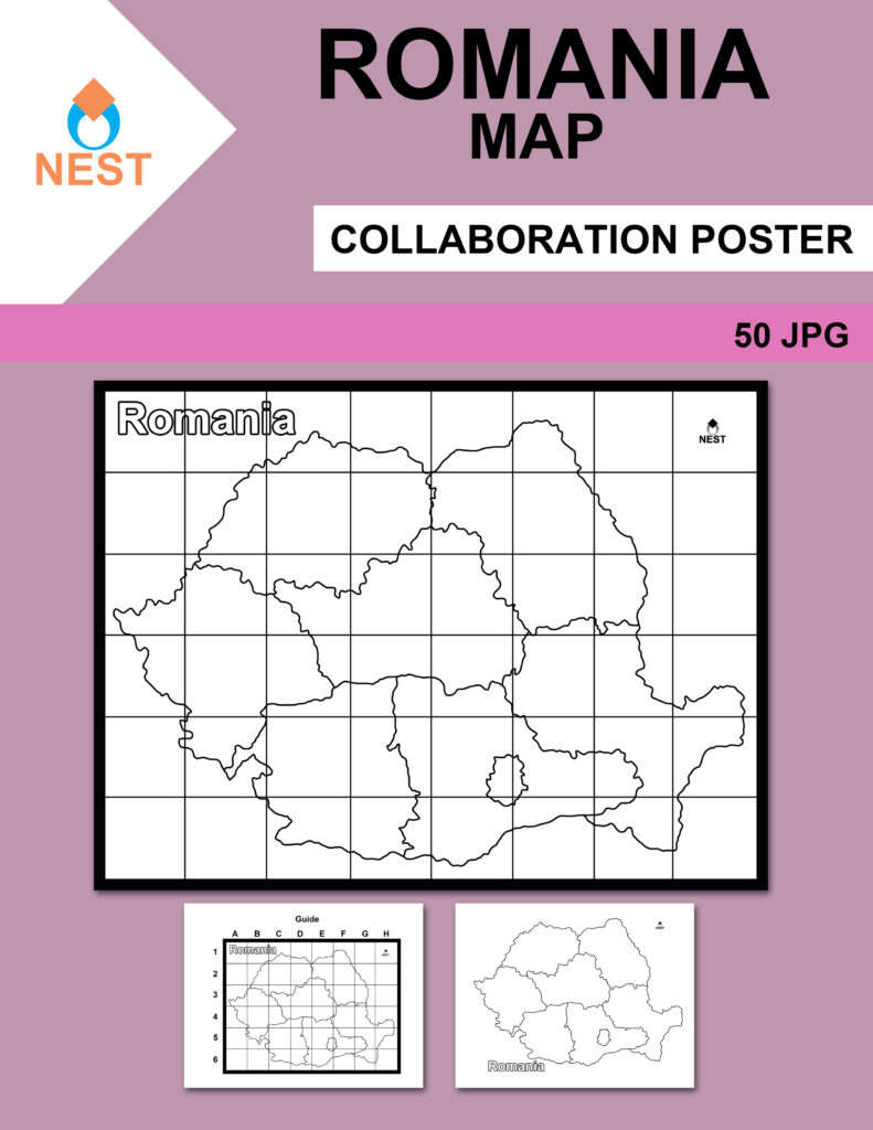 Romania Map Collaboration Poster | Made By Teachers