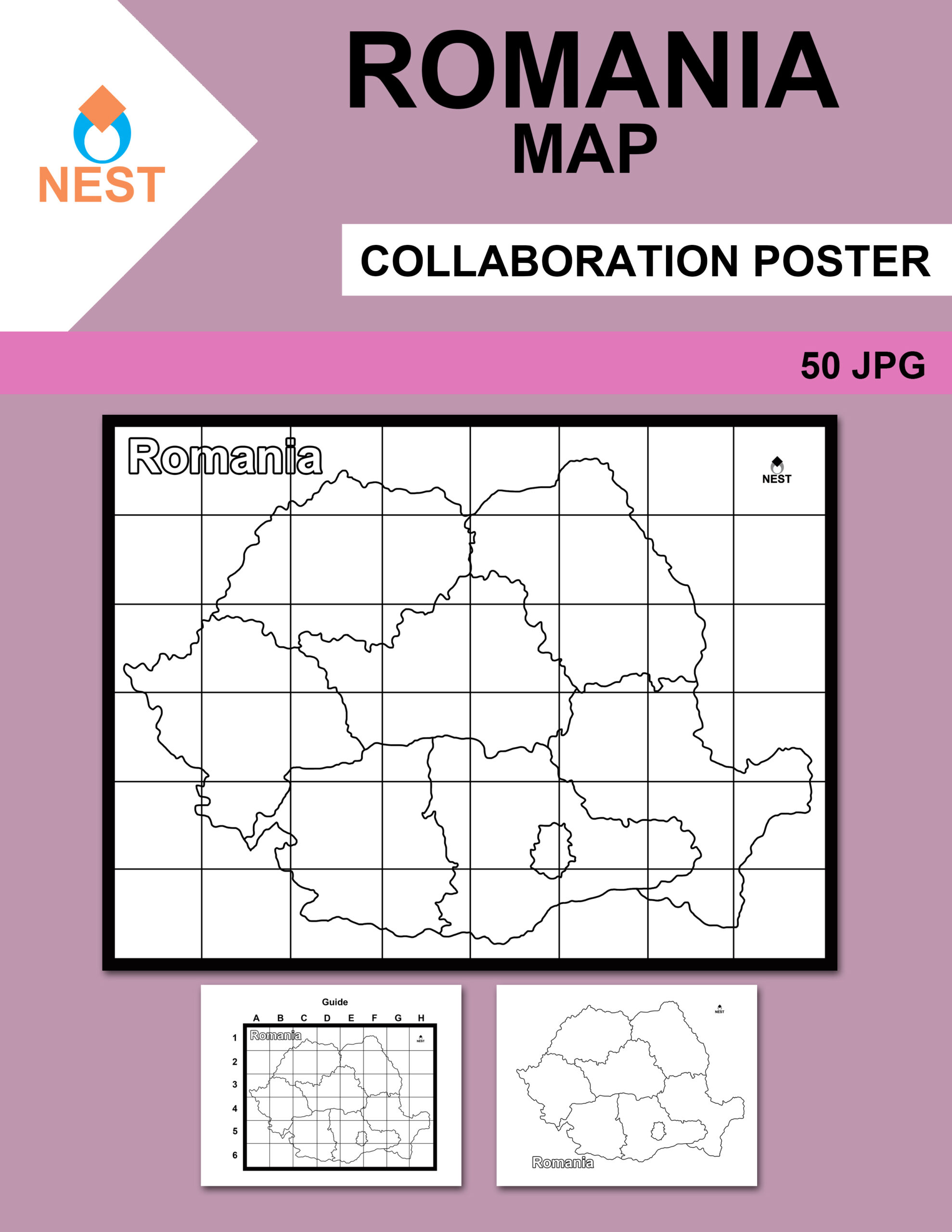Romania Map Collaboration Poster | Made By Teachers