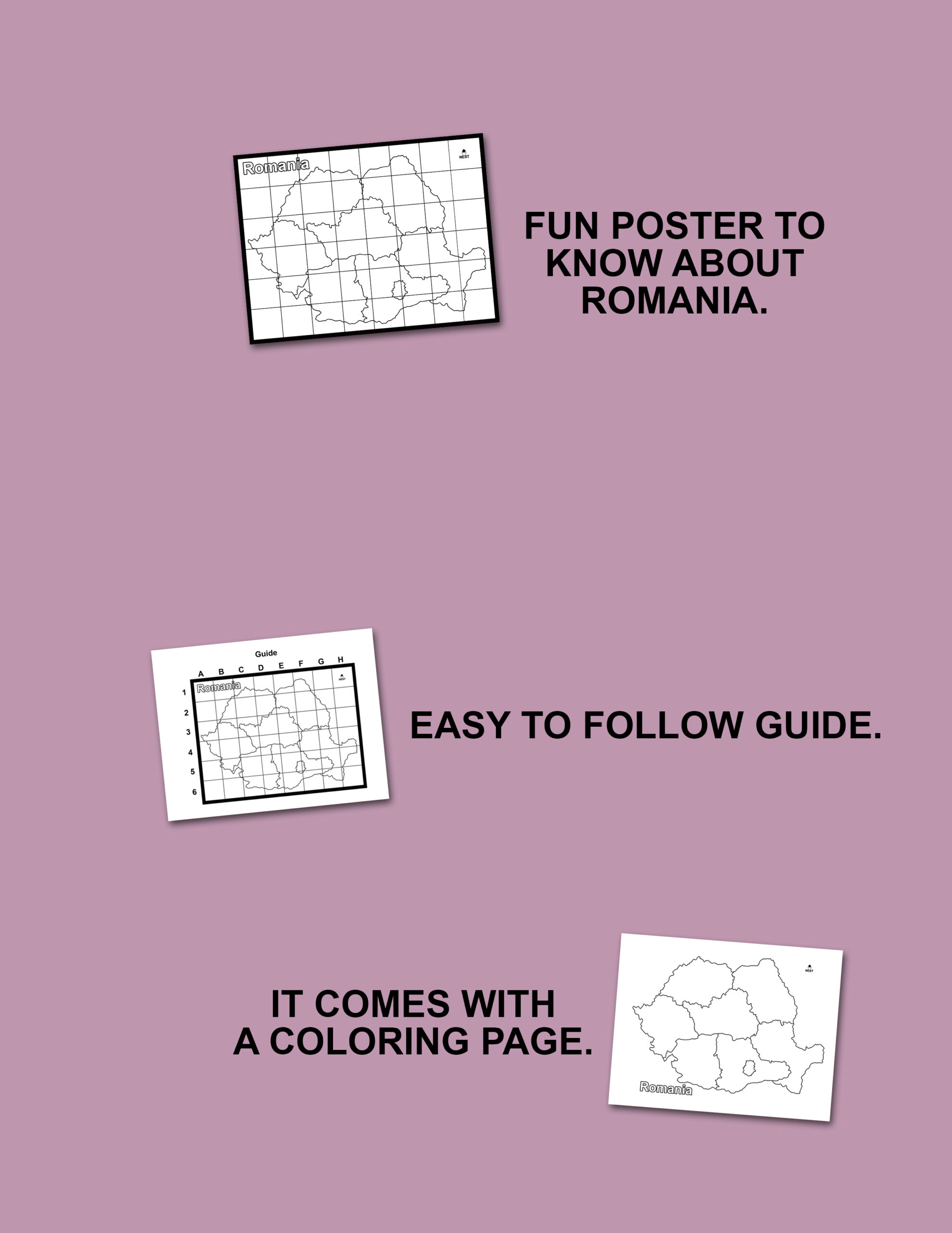 Romania Map Collaboration Poster | Made By Teachers