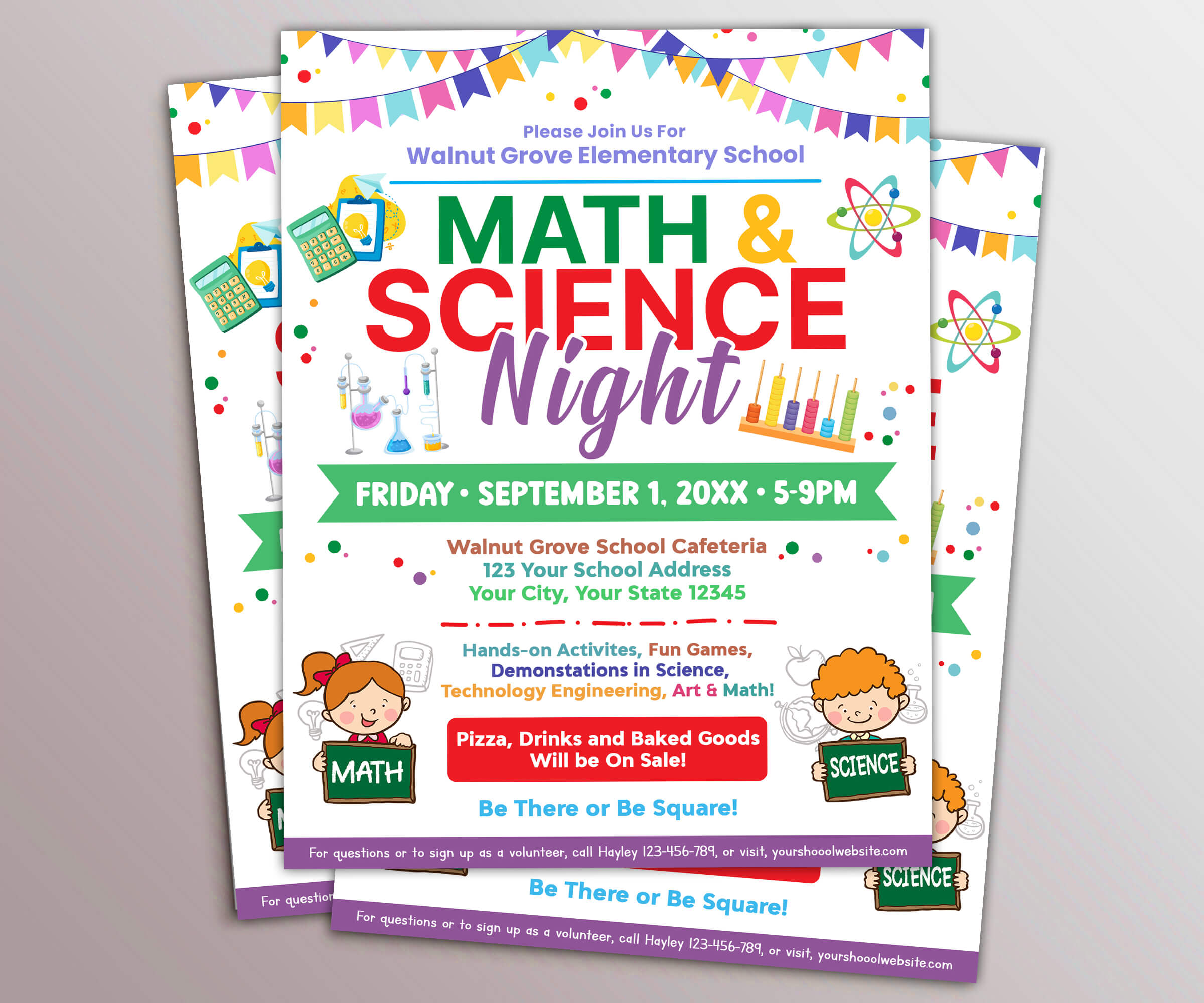 Editable Math and Science Night Flyer, Mathematics and Science ...