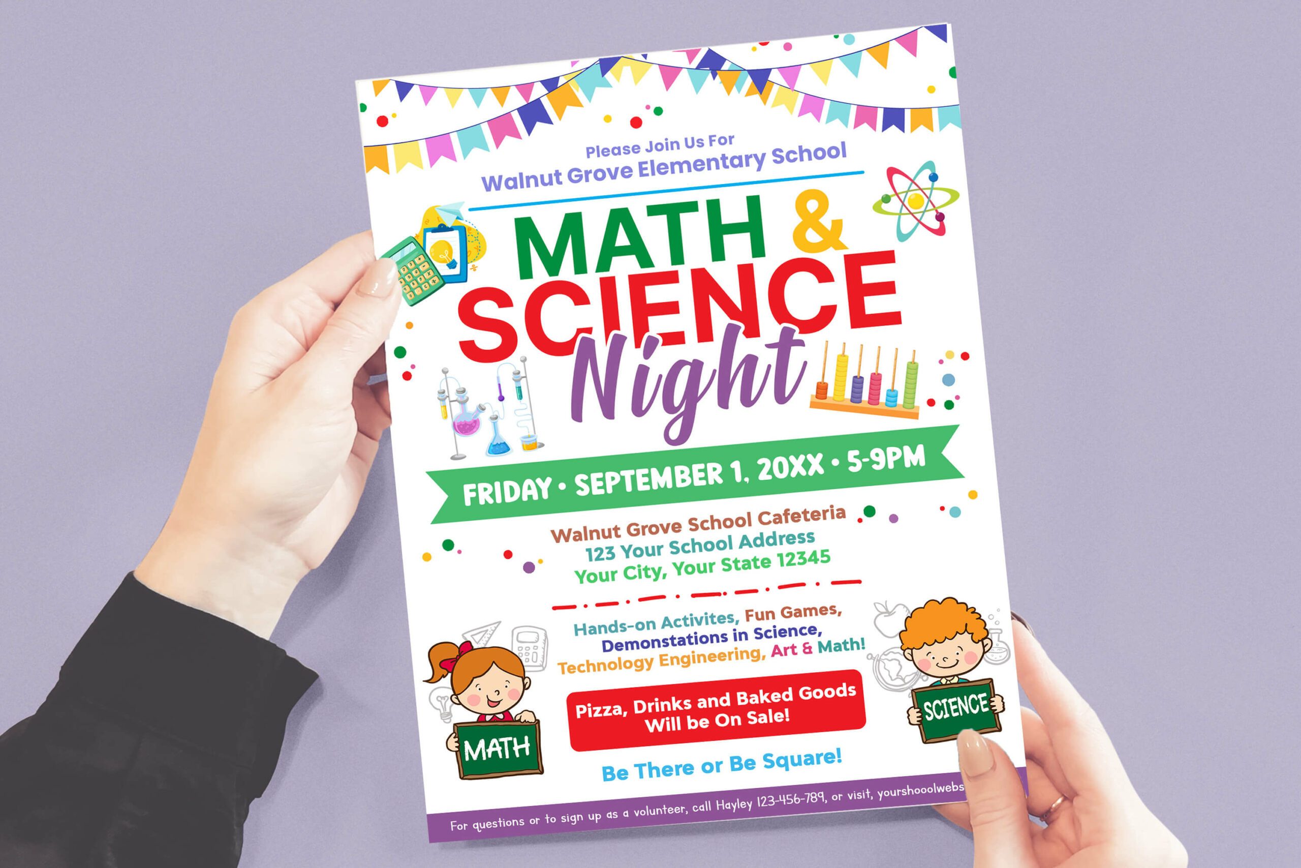 Editable Math and Science Night Flyer, Mathematics and Science ...