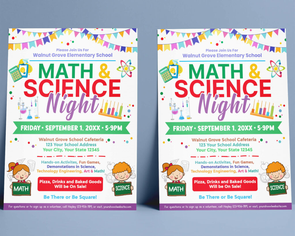 Editable Math and Science Night Flyer, Mathematics and Science ...