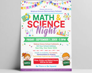 Editable Math and Science Night Flyer, Mathematics and Science ...