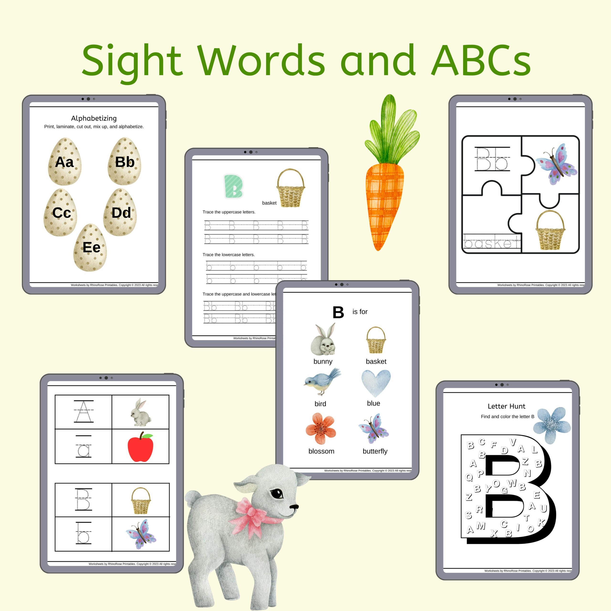 Easter PreK/Kindie 159 pg ELA Worksheets Morning Work No-Prep Eggs ...