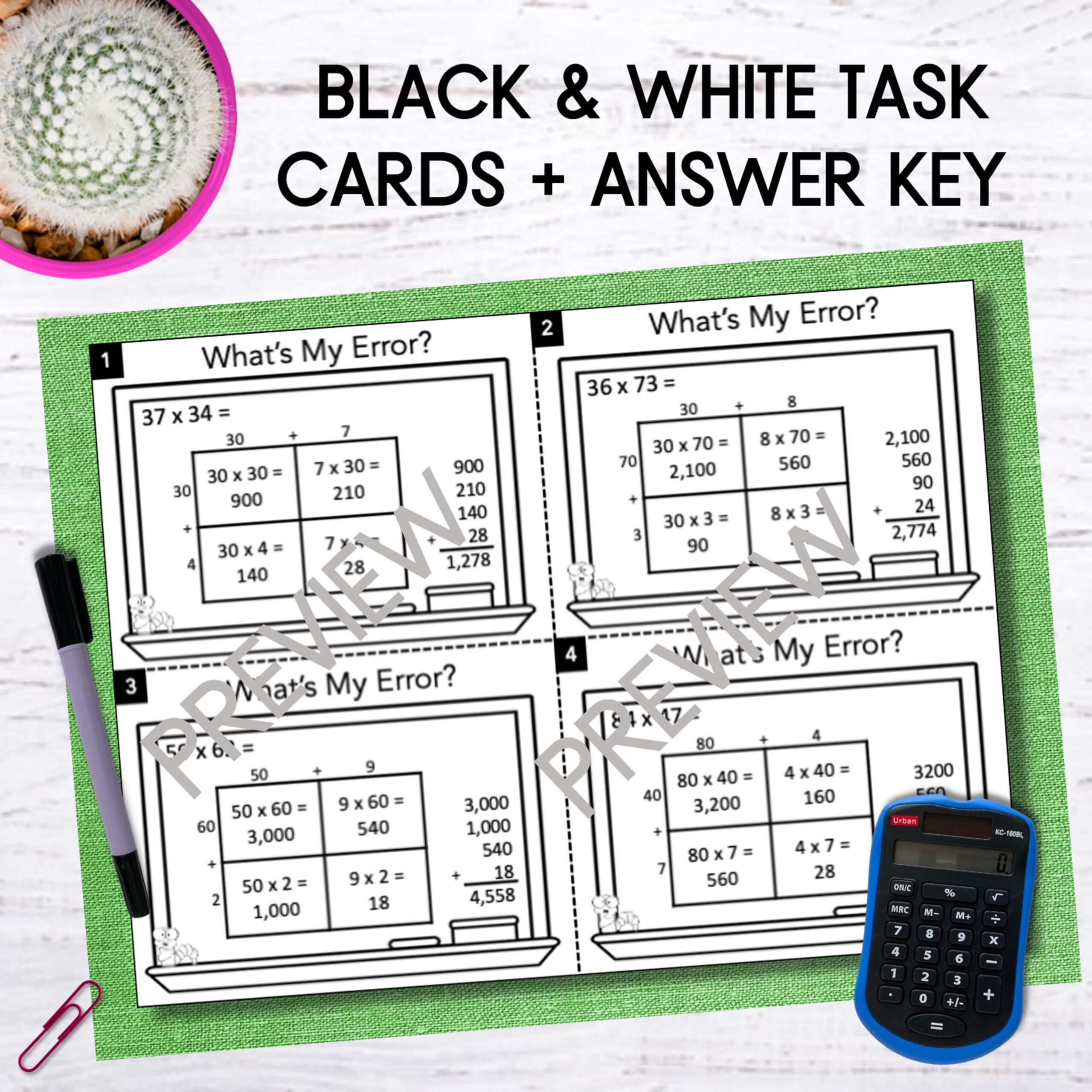 Error Analysis 2 Digit by 2 Digit Area Model Multiplication Google ...