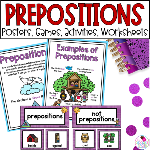 Preposition Worksheets & Activities for 1st Grade Grammar - Positional ...