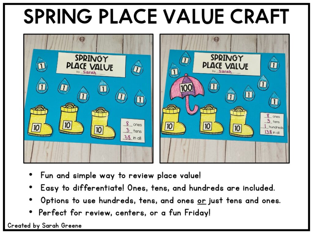 Spring Place Value Math Craft | Made By Teachers
