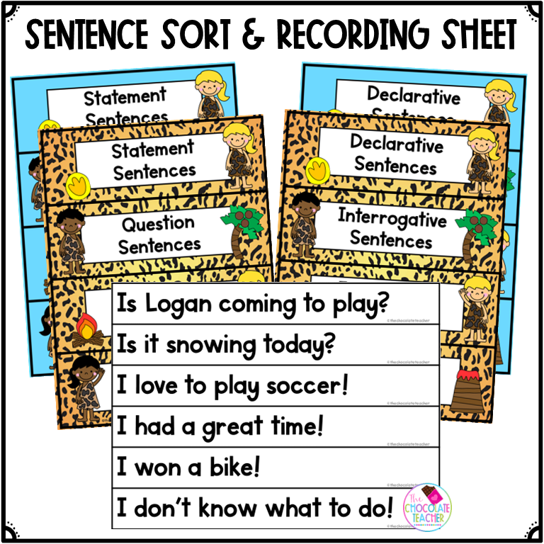 Types of Sentences Punctuation Activities and Worksheets - 1st Grade ...