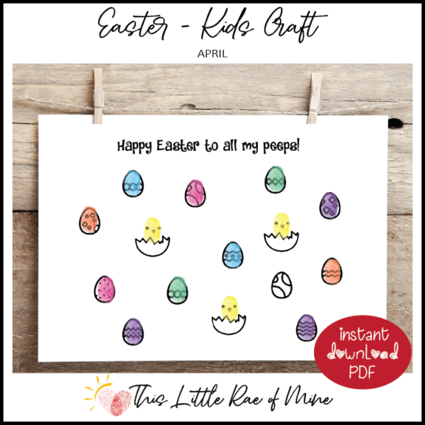 Happy Easter to all my peeps - fingerprint Art - Keepsake - Printable ...
