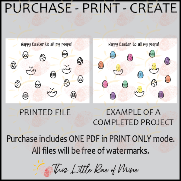 Happy Easter to all my peeps - fingerprint Art - Keepsake - Printable ...