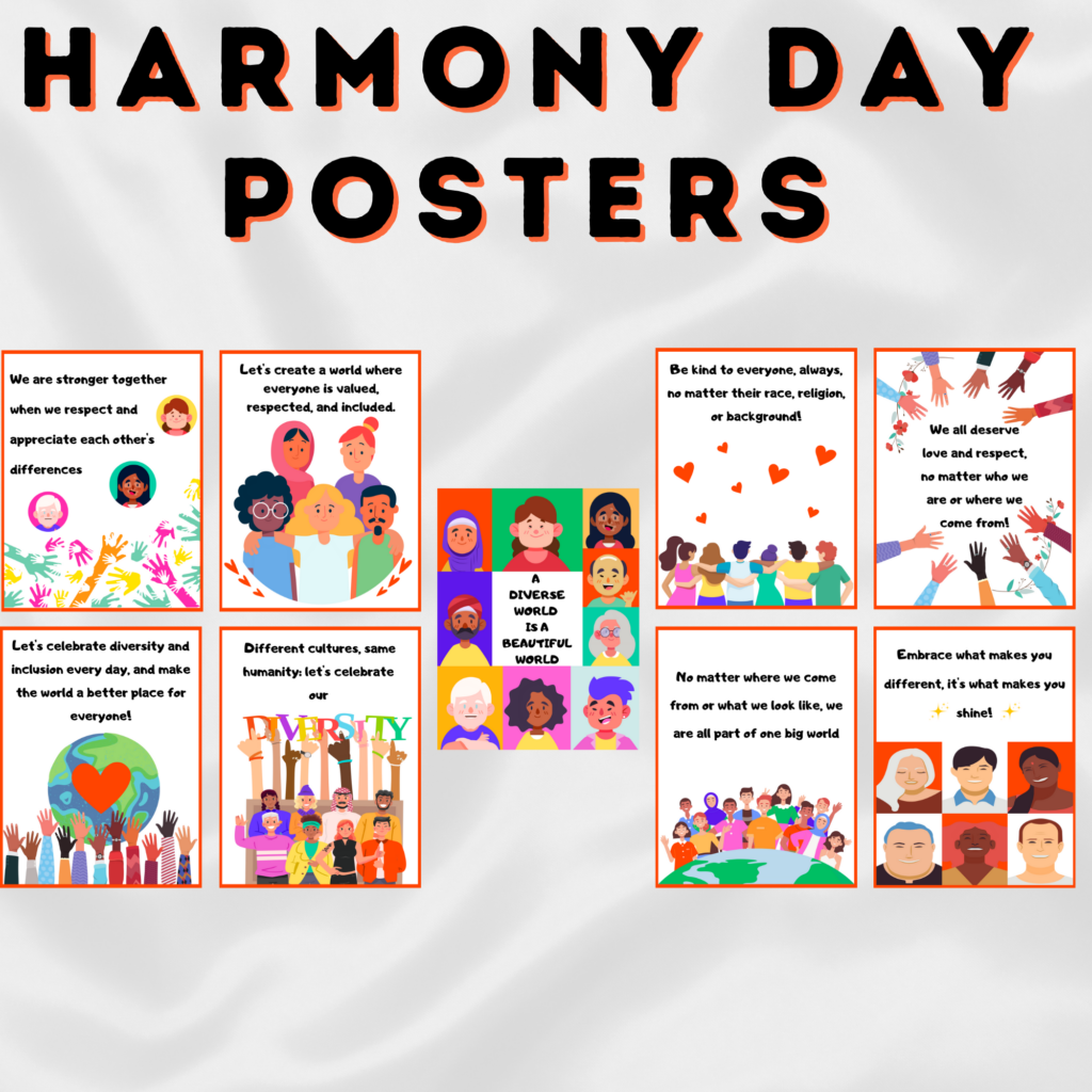 Harmony Day Posters, Harmony week Posters, Harmony Day art, Display ...