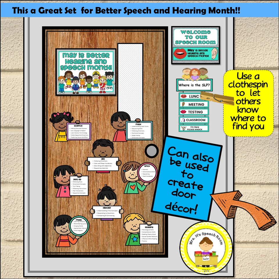 Speech Therapy Bulletin Board and Room Decor for Spring Theme (Copy ...