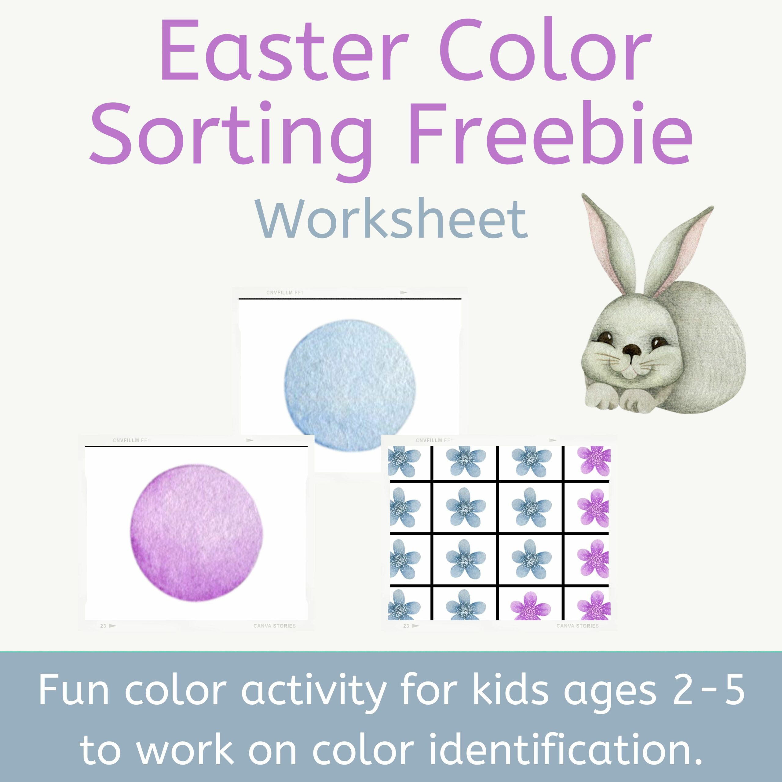 Easter Color Sorting PreK Worksheet No Prep Freebie | Made By Teachers