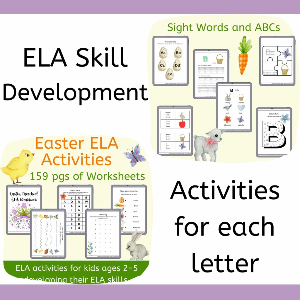 Easter PreK/Kindie No-Prep Morning Work w/ Counting, Shapes, & ELA Eggs ...