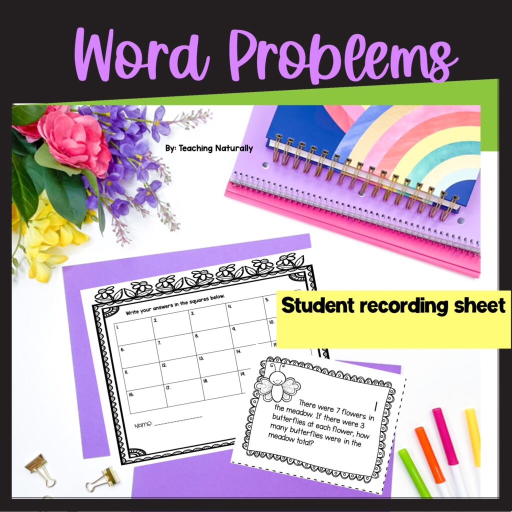 Spring Math Activities Word Problem Task Cards Test Prep | Made By Teachers