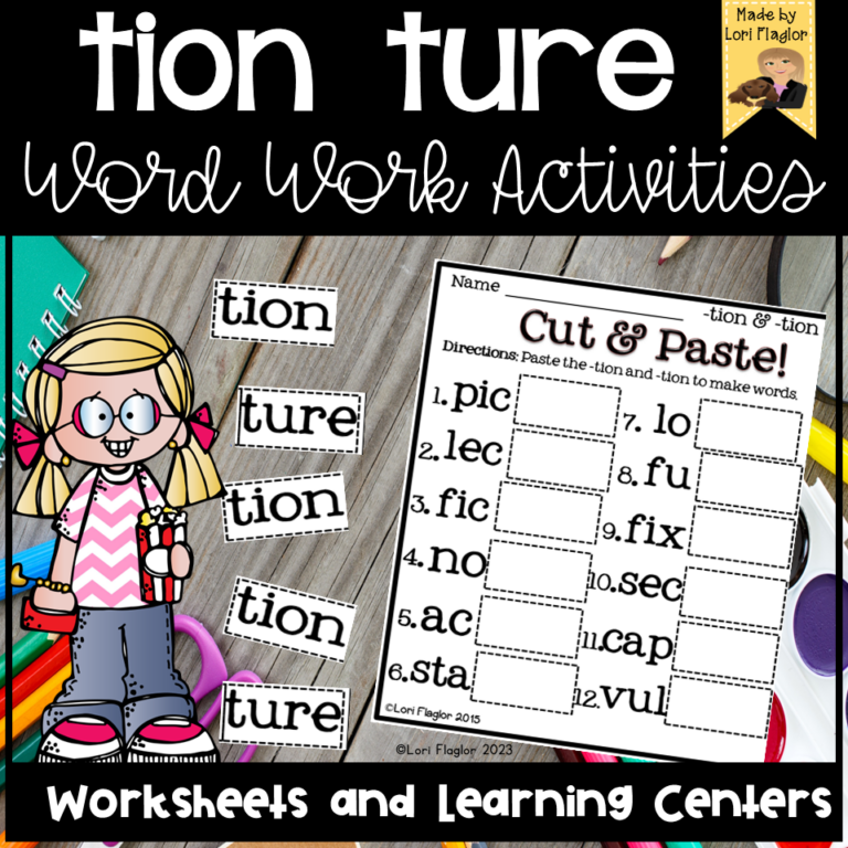 -tion and -ture Word Work Activities | Made By Teachers