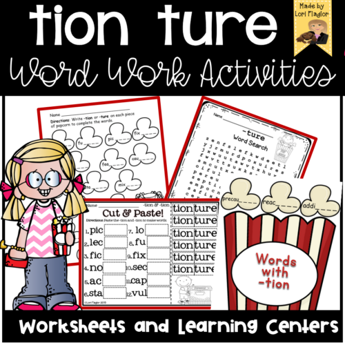 -tion and -ture Word Work Activities | Made By Teachers