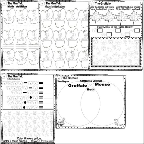 The Gruffalo Book Companion Reading Comprehension Worksheets | Made By ...